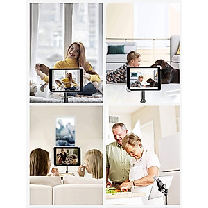 elitehood iPad Tripod Stand, Aluminum Alloy iPad Stand, 360 Rotation Adjustable Height iPad Stand Holder for Floor, Universal Compatible with iPad Mini, iPad Air, iPad and All 7.9-11 Inch Tablet