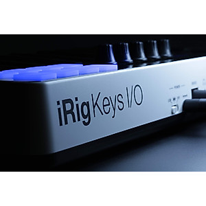IK Multimedia iRig Keys I/O 25-keys Midi Controller with 24-bit up to 96kHz Audio Interface for iPhone/iPad, Android and Mac/PC