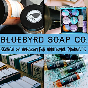 BLUEBYRD Soap Co. Lavender Lemongrass Sugar Scrub, 10oz. | Natural Sugar Face Scrub & Body Scrub | Exfoliate for Self-Tanners & Shaving | For Hydrated Youthful Looking Skin (Lavender)