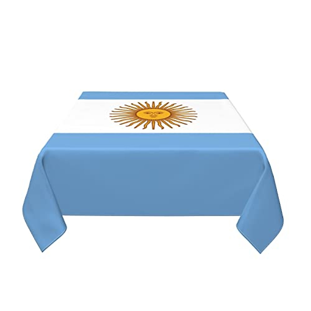LIICHEES Flag of Argentina Tablecloth Kitchen Dining Room 54"x54" Square Washable Table Cover Outdoor Garden Picnic Tablecloths
