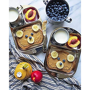 Kiddobloom Kids Stainless Steel Utensil Set, High Grade Stainless #304 (18/8), Frog Model, Set of 5 (2 Spoons, 2 Forks, and 1 Butter Knife) Safe Flatware/Silverware/Cutlery for Toddler and Kids.