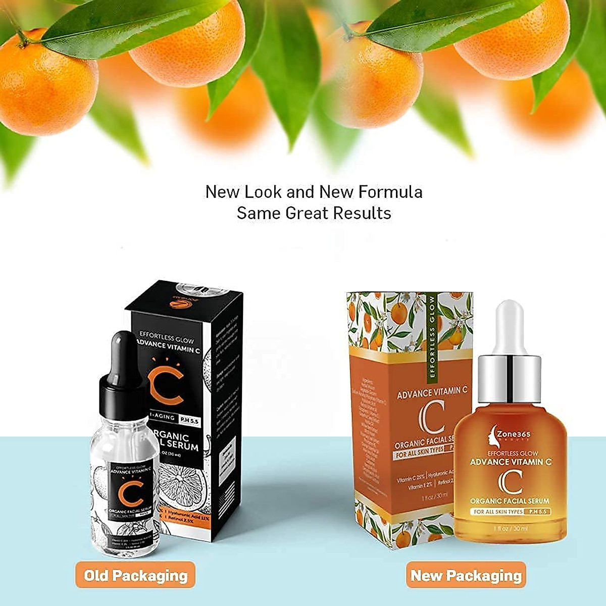 Zone - 365 Vitamin C Topical Face Serum with Hyaluronic Acid, Vitamin E, and Retinol to Remove Dark Spot - 1fl oz