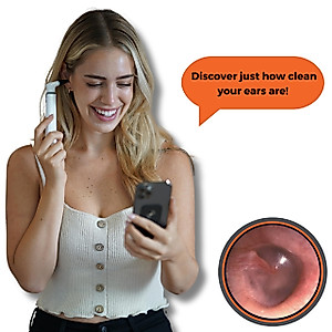 MOBI Connect Wi-Fi Otoscope for Ears, Nose & Throat - 1080P HD Lens, Multi-Axis Gyroscope, 6 LED Lights, 90+ Min Use, 3 Ear Speculum, Suitable for Adults & Children