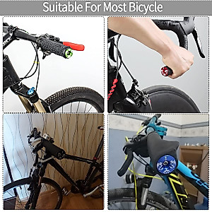 ZFZ Bicycle Handlebar Bar End Plugs Caps – Aluminum Handle Bar Ends Caps, Suitable for Most Bicycles Road Bike Mountain Bike BMX MTB Fixie(1 Pair)