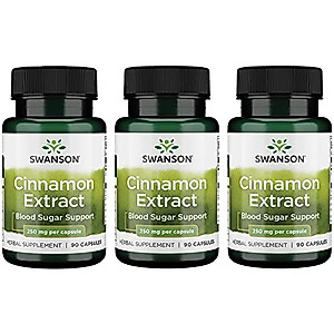 Swanson Cinnamon Extract (250mg, 90 Capsules) (3 Pack)