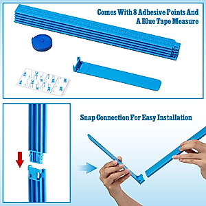 Kanayu Height Chart for Kids, 3D Removable Growth Chart with Body Measuring Tape, Height Measurement for Walls, Splicing Height Ruler Measurement for Kids and Nursery School Room Decoration (Blue)