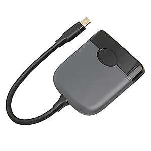 USB C Hub 3 in 1 Multiport 5 Gbps USB 3.0 USB C to HD Multimedia Interface Adapter 100W 3 in 1 PD Charging Port for Smartphone Gray Black