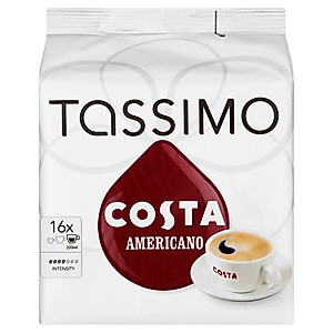 Tassimo Costa Americano 16 T Discs, (Large Cup Size) 16 Servings