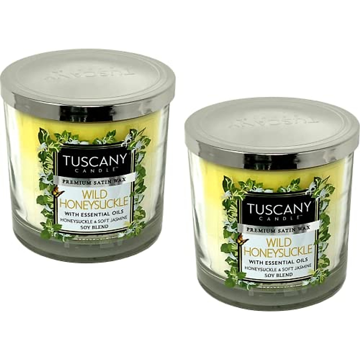 Tuscany Candle 14oz Scented Candle Soy Blend 2-Pack (Wild Honeysuckle)
