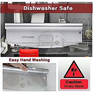 14" Pizza Cutter, Little Cook Ultra Sharp Stainless Steel Pizza Cutter Rocker with Cover, Pizza Knife Slicer for all Types of Quesadillas, Flatbreads, Brownies, Dishwasher Safe