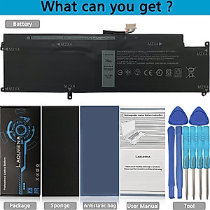 LAQUEENA XCNR3 Laptop Replacement Battery for Dell Latitude 13 7370 Ultrabook Series 0XCNR3 WY7CG MH25J 7.6V 34WH/4250MAH 4-Cell