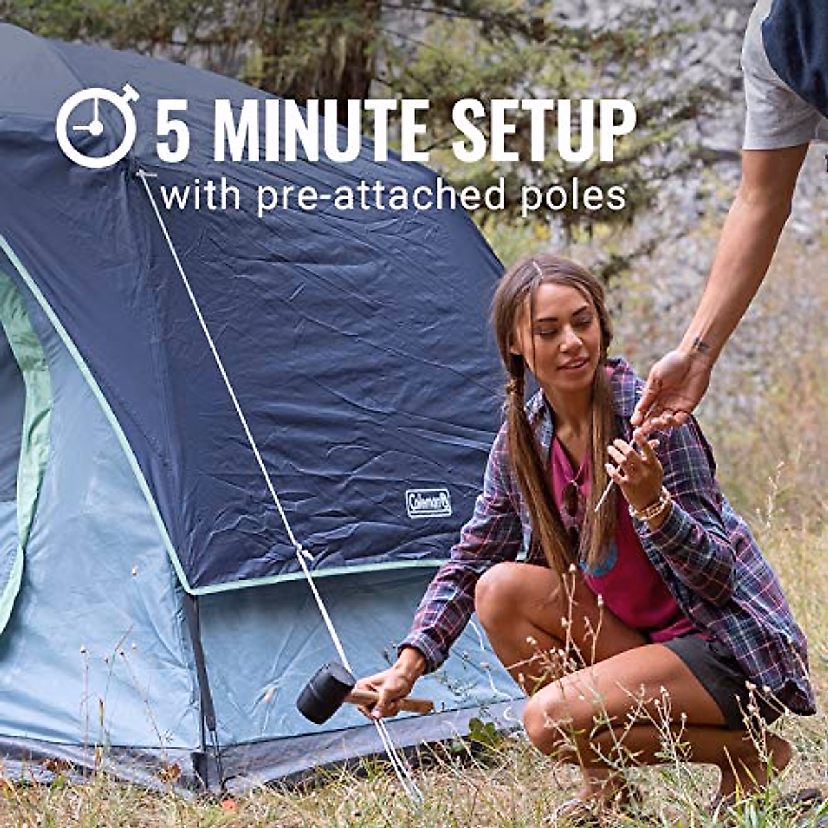 Coleman Skydome Camping Tent | 6 Person, Blue