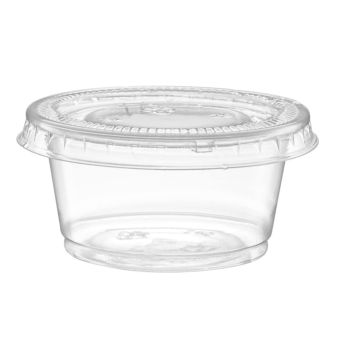(2 oz - 200 Sets) Clear Diposable Plastic Portion Cups With Lids, Small Mini Containers For Portion Meal Prep, Sauce Cups, Slime, Condiments, Medicine, Dressings, Crafts, Disposable Souffle Cups