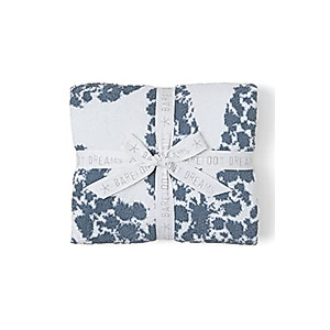 Barefoot Dreams® CozyChic® Spotted Palm Tree Blanket, Pearl-Baltic Blue, 45"x60"