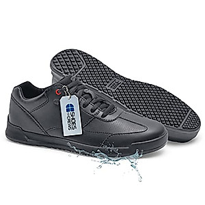 Shoes for Crews Liberty, Women's Slip Resistant, Food Service Work Sneakers, Black, Size 8 Medium