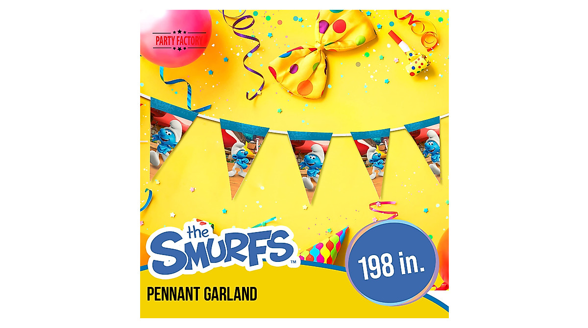 Smurfs Pennant Chain - Fun Party Decoration