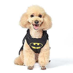 DC Comics Batman Dog Costume, Size Small l | Best DC Comics Batman Halloween Costume for Small Dogs | Funny Dog Costumes | Official Batman Costume for Pets Halloween