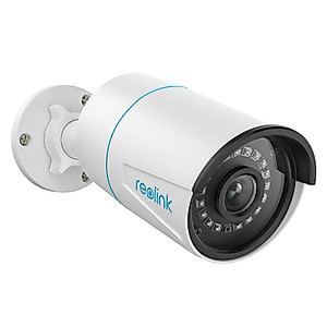 REOLINK Security IP Camera Outdoor, 5MP Home Surveillance Outdoor Indoor PoE Camera, Human/Vehicle Detection, 100Ft IR Night Vision, Work with Smart Home, Up to 256GB Micro SD Card, RLC-510A