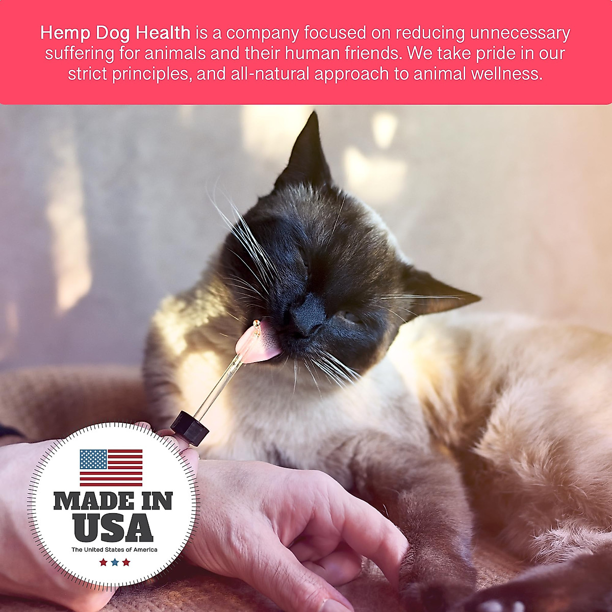 Hemp Dog Health Ease Hemp Oil for Cats: Joint and Muscle Pain Relief for Cats | Cat Arthritis Pain Relief | Cat Allergy Relief | Effective Anti Itch for Cats | Easy-to-Give Hemp Drops for Cats