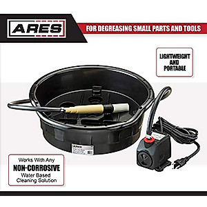 ARES 70922 - Portable Parts Washer - Easily Fits 5 Gallon Buckets - Degrease Small Parts and Tools