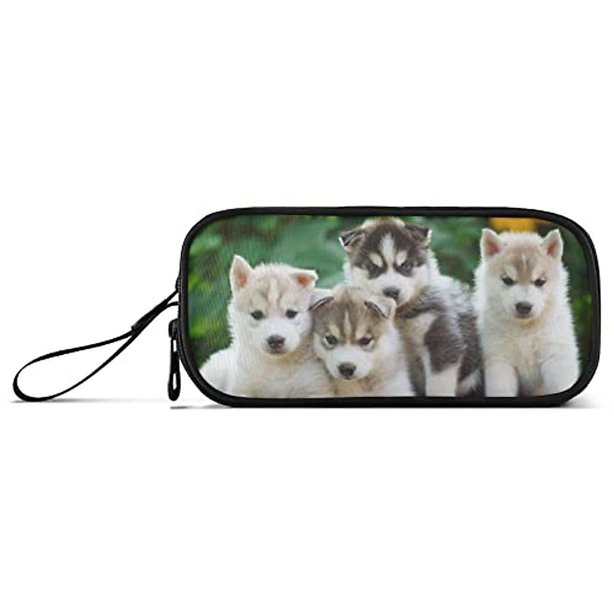 J JOYSAY Husky Puppies Pencil Case Large Big Capacity Pencil Bag for Girls Boys Zipper Stationery Bag Desk Organizer for Office College School