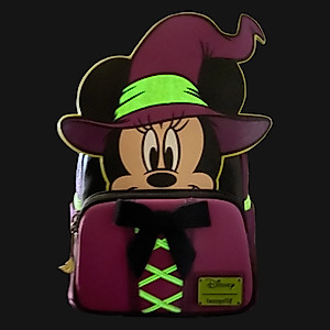 Loungefly Disney Wickedly Cute Witch Minnie Cosplay GITD Mini Backpack - BCT Exclusive