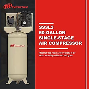 Ingersoll Rand SS3L3 3hp 60 gal Single-Stage Compressor (230/1)