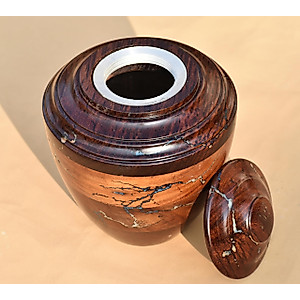 Rosewood Fractal Decorative urn Funeral Urn Pet Loss urn Memorial urn Wooden urn Box Lichtenberg Figure Resin urn for Ashes Cremation urn Urn for Human Ashes (Large up to 200 lb)