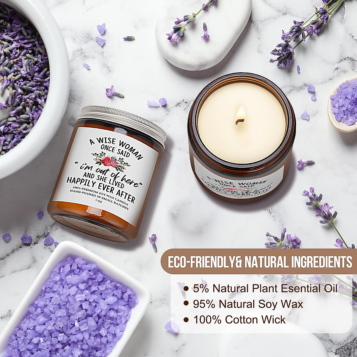 Retirement Gifts for Women 2024,Retirement Gift for Woman,Retirement Gifts for Women,Cool Retirement Gifts,Retired Gifts for Women-Lavender Scented Candles