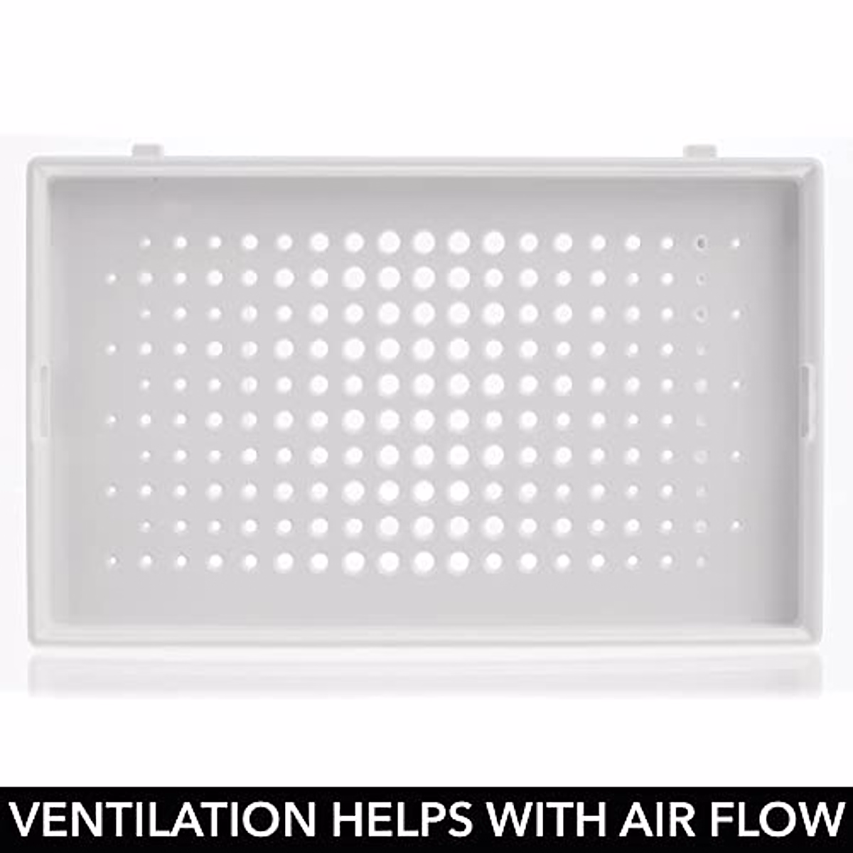 mDesign Stackable Plastic Closet Storage Box with Side Opening Panel- for Organizing Men's and Women's Shoes, Booties, Pumps, Sandals, Wedges, Flats, Heels, and Accessories, 8 Pack - White/Clear