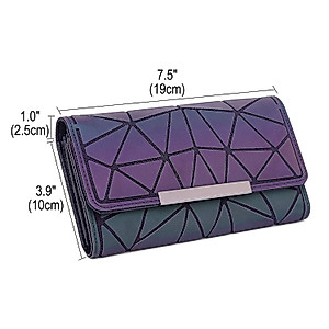 Geometric Backpack Luminous Backpacks Holographic Reflective Bag Lumikay Bags Irredescent Rucksack Rainbow (Style2+wallet set)