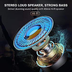 XGP Motorcycle Bluetooth Headset V5.2 with Music Sharing, 2-Way Motorcycle Helmet Bluetooth with IP67 Waterproof, Motorcycle Communication Systems with Hi-FI Speakers for ATV/Snowmobile/Ski,1 Pack