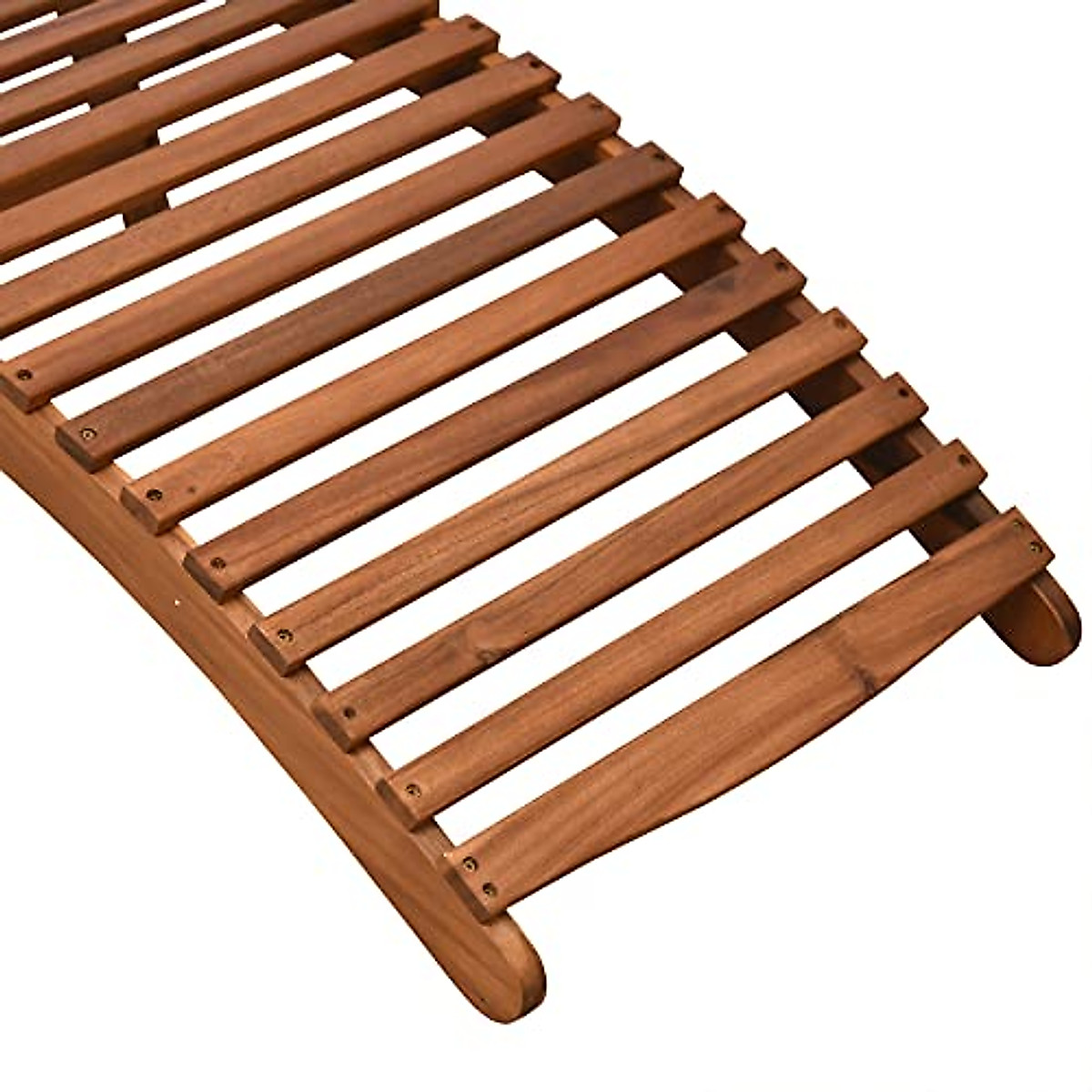 Outsunny Outdoor Chaise Lounge, Acacia Wood Folding Sun Lounger Chair with Cushion Pad for Patio, Garden, Lawn, Backyard, Cream White