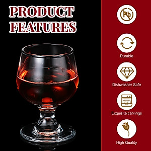 Cute Shot Glasses Mini Glass Snifters Cognac 1.7 oz Glasses Brandy Snifter Mini Wine Glasses Glass Dinnerware Set for Whiskey Juice Vodka Sherry Champagne Brandy Wine Party Supplies (48 Pieces)