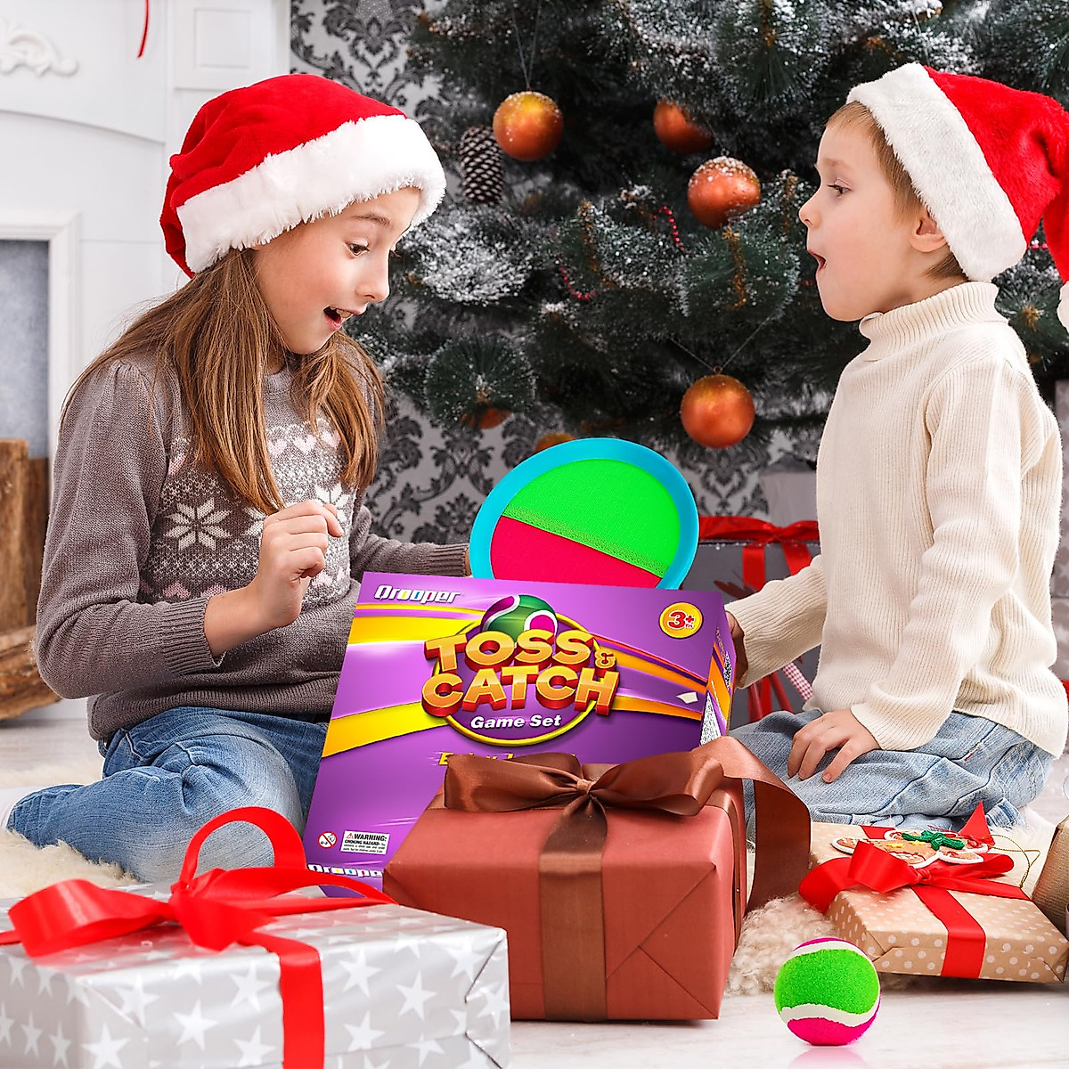 Qrooper Kids Toys Toss and Catch Game Set - Beach Toys Pool Toys Outdoor Toys for Kids Ages 4-8, Stocking Stuffers for Kids, Beach Games, Yard Games for Kids Adults Family Outside Games