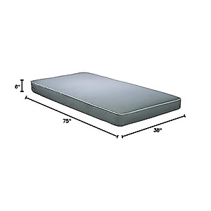 Wolf Comfort Plus Smooth 6" innerspring Mattress, filled with Wolf's cotton blend, Twin, Bed in a Box, Made in the USA
