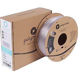 2.85mm(3mm) PETG Filament 2.85mm, 1kg Strong PETG Clear Filament - Polymaker PolyLite PETG 2.85mm Transparent 3D Printer Filament, Print with 2.85mm Openning 3D Printers Only