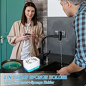 Adadmei Soap Pump Dispenser, Upgraded Cleaning Artifact, Countertop Dish Soap Dispenser for Kitchen, Sink Dish Washing Soap Dispenser