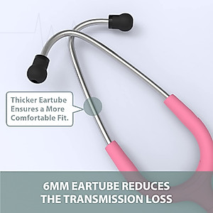 FriCARE Lightweight Single Head Stethoscope (Carnation Pink Tube)