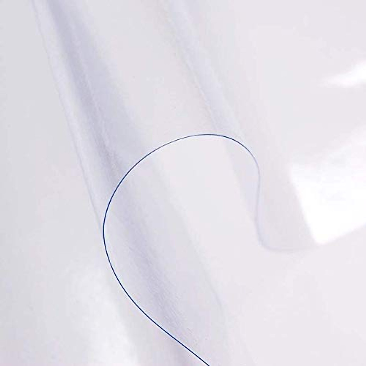 sancua Clear Plastic 100% Waterproof Tablecloth - 60 x 84 Inch - Vinyl PVC Rectangle Table Cloth Protector Oil Spill Proof Wipe Clean Table Cover for Dining Table, Parties & Camping, Crystal Clear