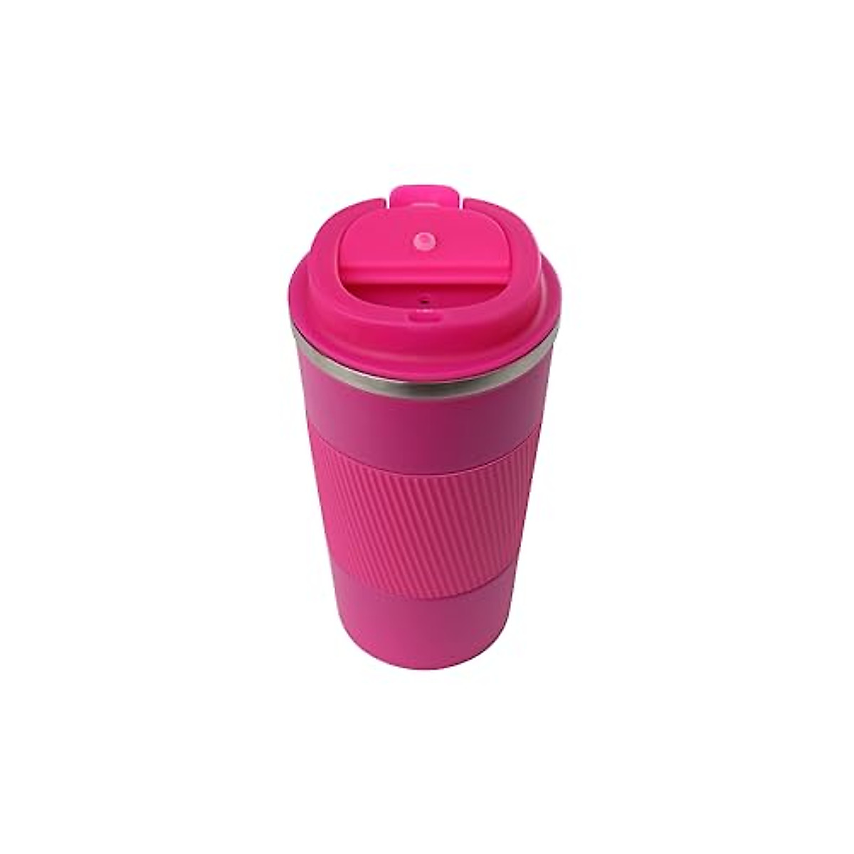 Sip+Sea Dominica 18 oz Stainless Steel Travel Coffee Mug with Flip Lid and Silicone Sleeve | Double Wall Vacuum Insulated