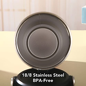 Jayvee 30oz Stainless Steel Tumbler with Straw, Vacuum Insulated Water Bottle for Home, Office or Car, Reusable Cup with Straw Leakproof Flip (Pink)