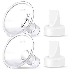 Maymom Compatible 17mm Breastshield Flange for Lansinoh Breastpump & Valve. Not Original Lansinoh Pump Parts. Replace Lansinoh Flange ComfortFit. Work with Lansinoh SignaturePro SmartPump Manual Pumps