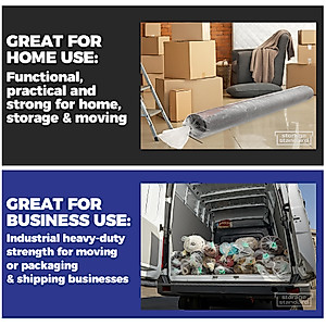 Heavy Duty Rug Storage Bag - Reusable Rug Shipping Bag, Waterproof Plastic Rug Cover - Fits Rolled Carpet Up to 9 x 12 Feet, 4 Mil Thick Tear Proof Plastic Storage Bag - 1 Clear Bag, 130 x 26 Inches