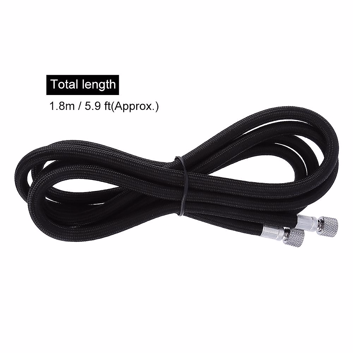 Shexton EVA Braided Airbrush Hose, 5.9ft, 1/8"-1/4" Adapters, BSP Fittings for Air Compressor Connection