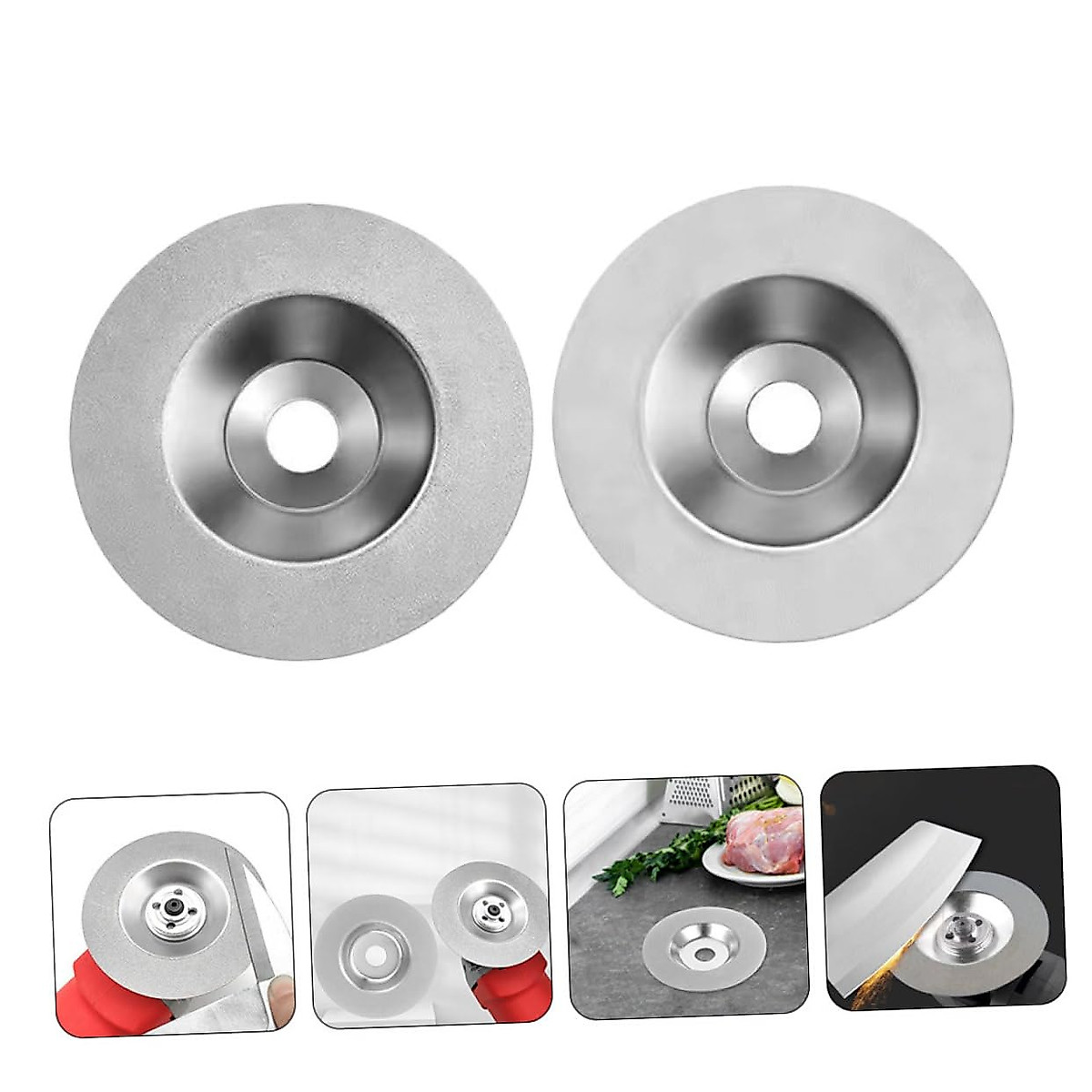 CHILDWEET 2pcs Grinding Blade Diamond Sharpener Stone Sharpening Wheel Diamond Sharpener Tool Electric Sharpener Diamond Sharpeners for Knives Kitchen Sharpen The