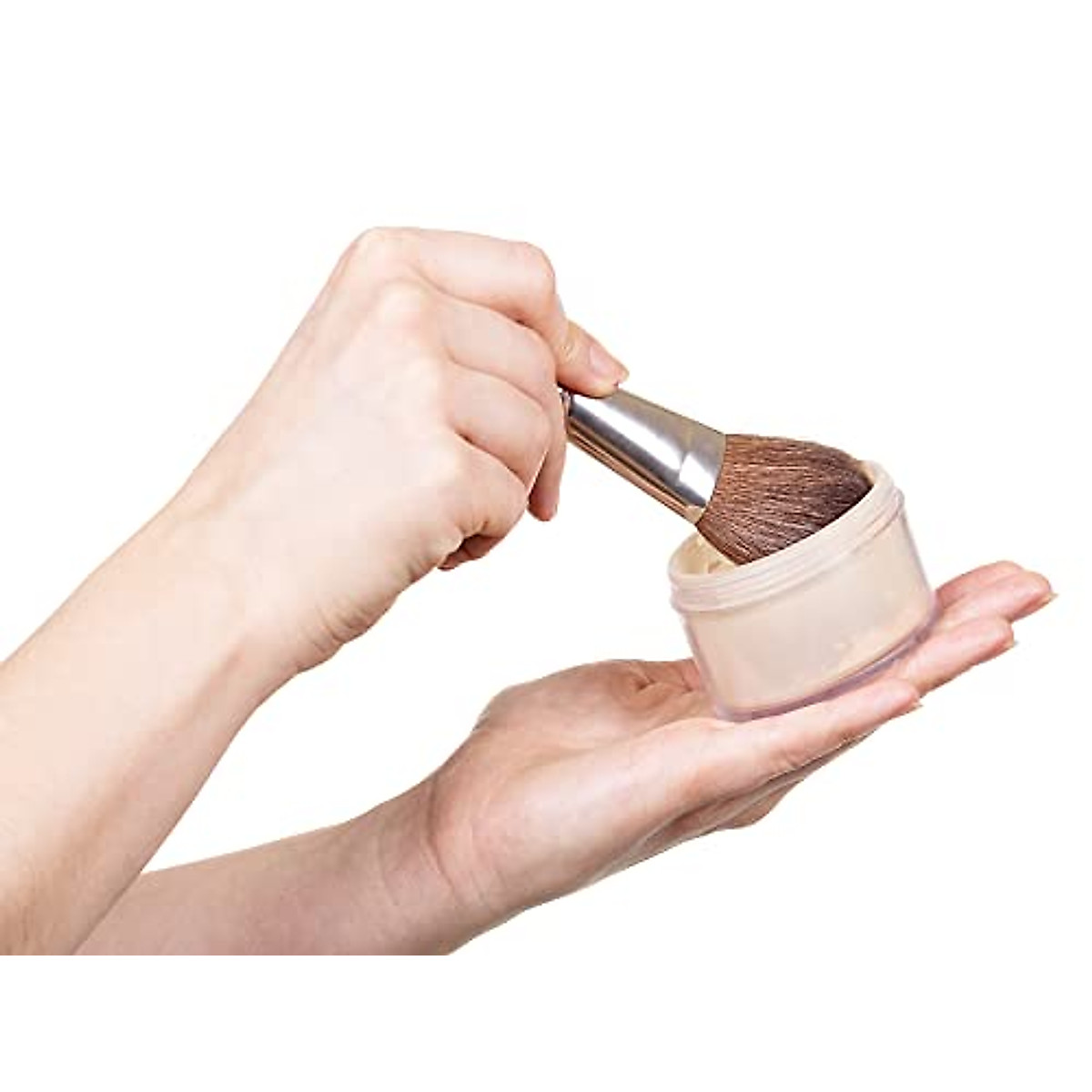 20 Pcs 1 Ounce Plastic Jars Containers Round Screw Lids Cosmetic Jars Leak Proof Clear Containers for Cosmetic, Salves, Balms, Lip Balm or Others, White Lids