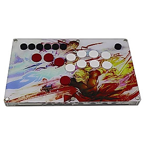DIACCO B1-PC Ultra-Thin All Buttons Style Arcade Joystick Fight Stick Game Controller for PC USB Hot-Swap Cherry MX Artwork (Color : Artwork 3)