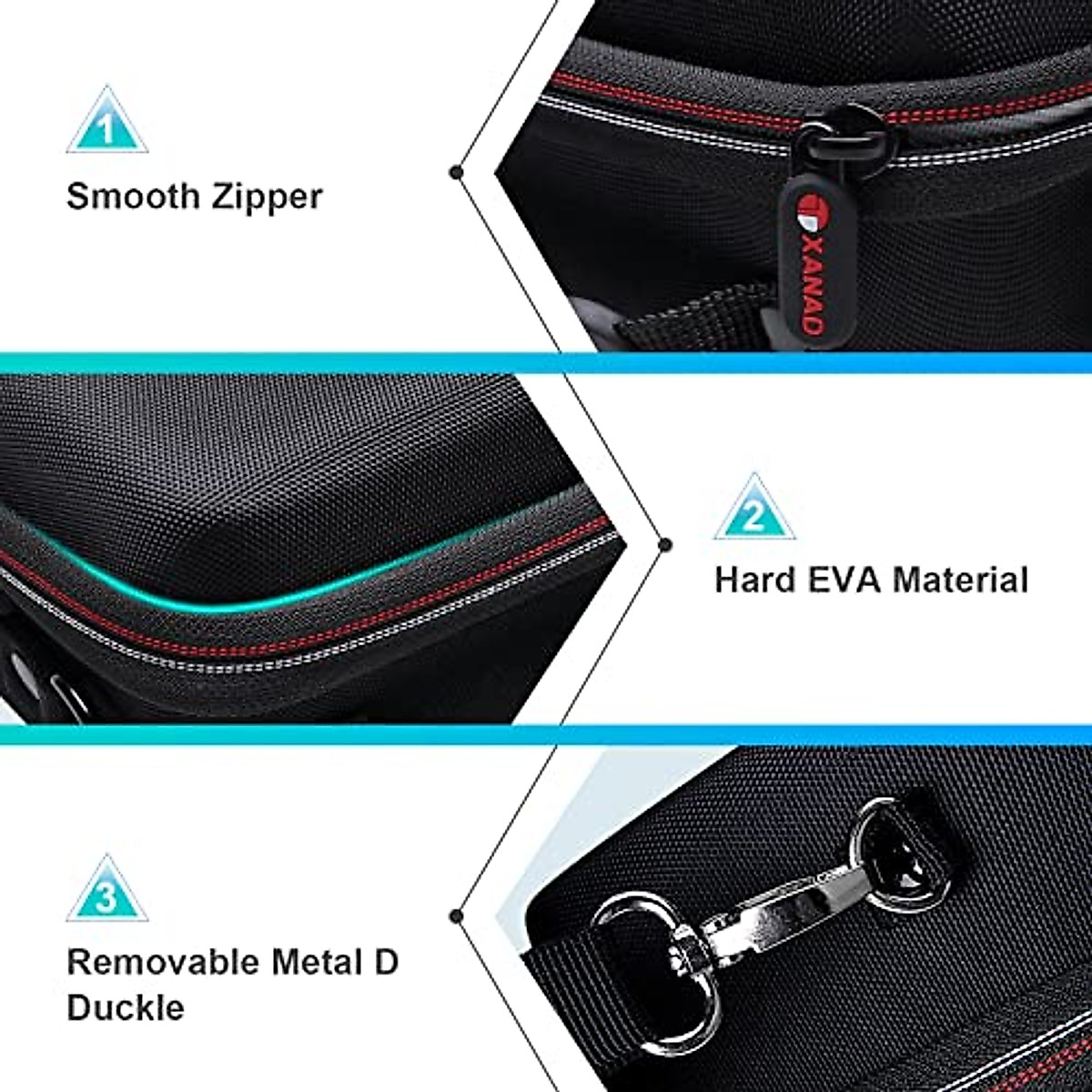 XANAD Black Case for Sony Alpha ZV-E10/ZV-E10L/ ZV-1/ZV-1F Camera Vlogger Accessory Kit Tripod (GP-VPT2 BT) and Microphone - with Shoulder Strap