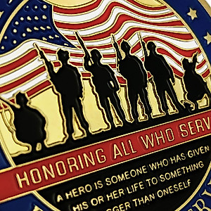 AtSKnSK Thank You for Your Service Military Appreciation Challenge Coin Pack of 10